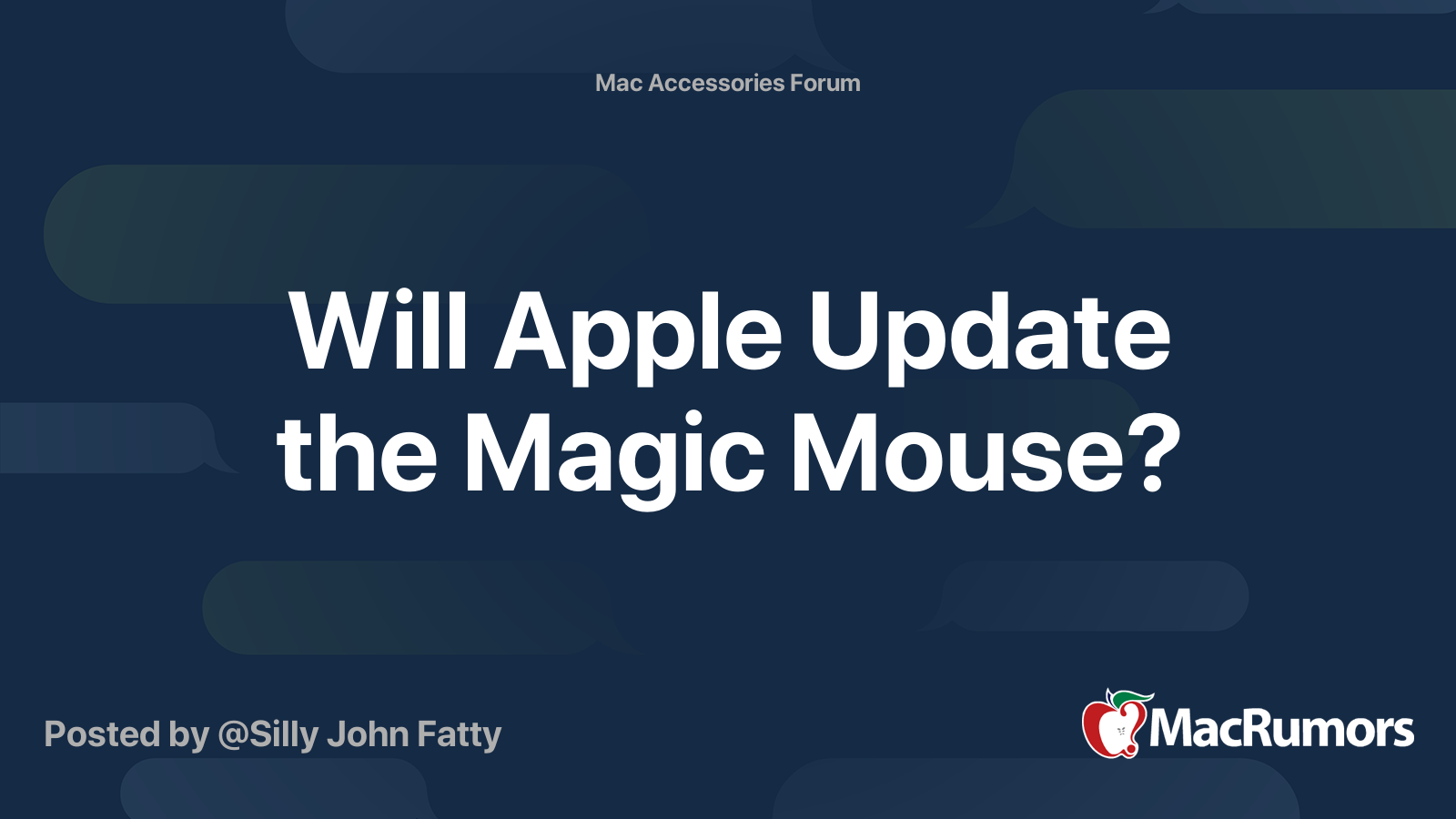 Will Apple Update the Magic Mouse? | MacRumors Forums