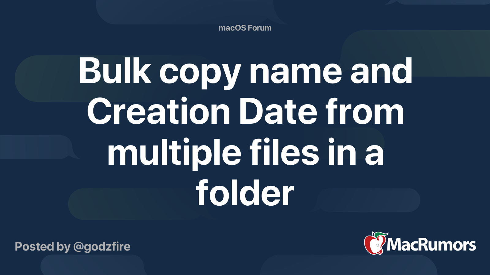 Bulk copy name and Creation Date from multiple files in a folder ...