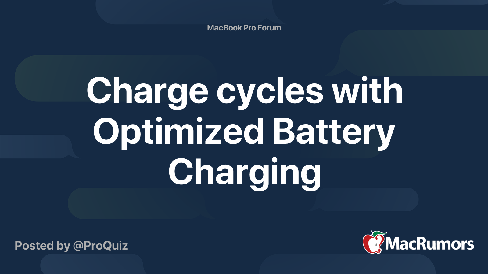Charge cycles with Optimized Battery Charging | MacRumors Forums