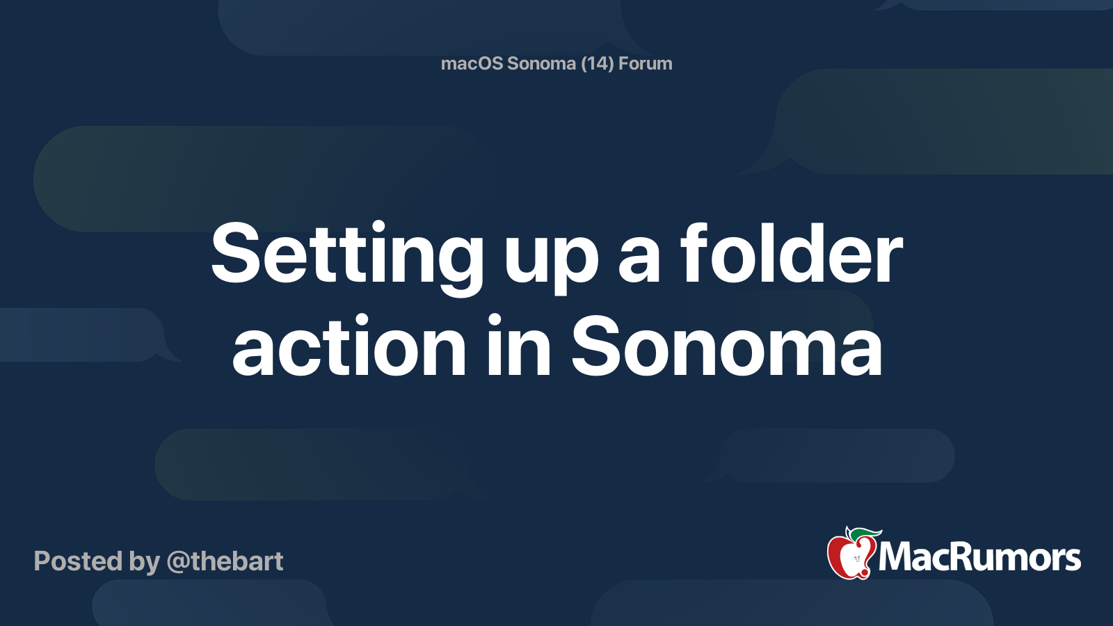 Setting up a folder action in Sonoma | MacRumors Forums