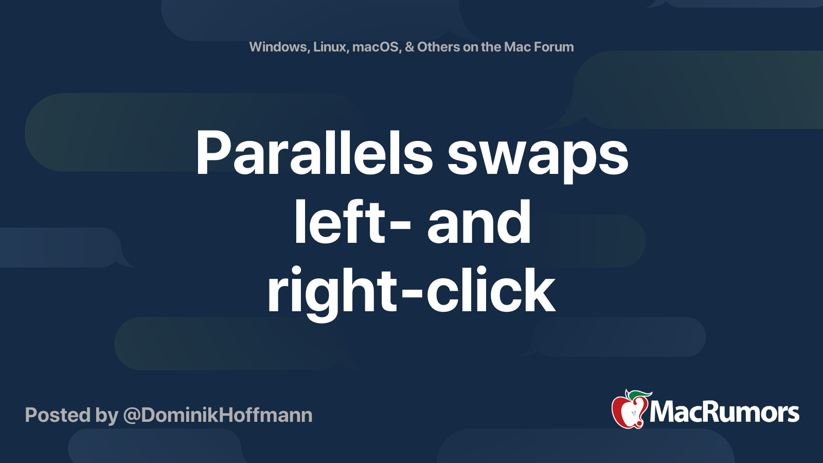 Parallels swaps left- and right-click | MacRumors Forums