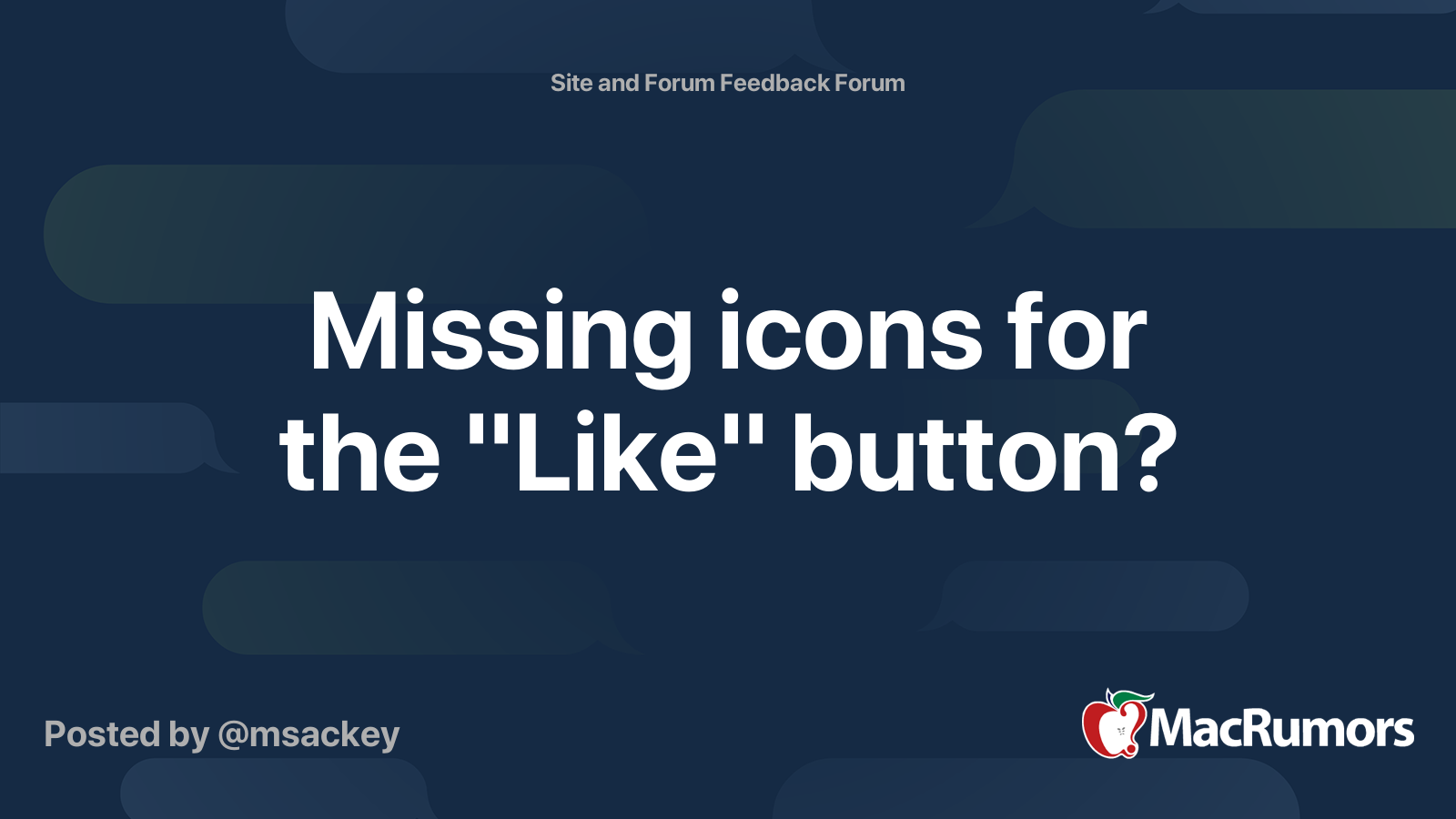 Missing icons for the "Like" button? | MacRumors Forums