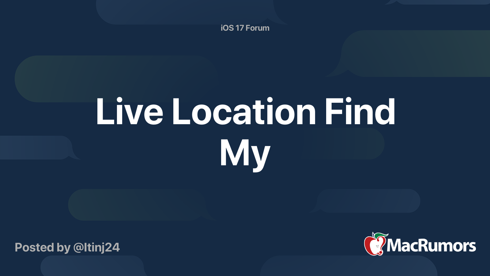 Live Location Find My | MacRumors Forums