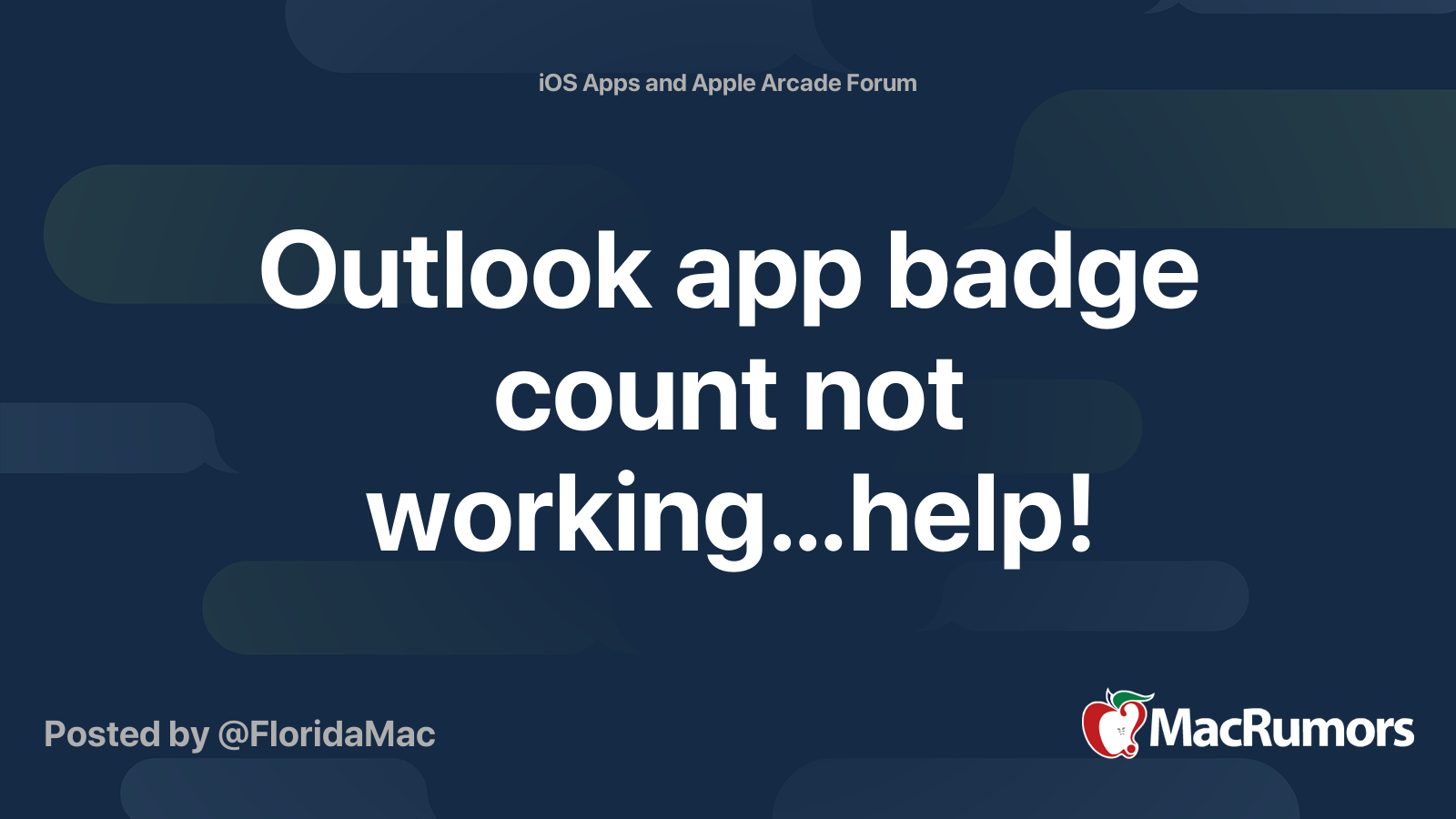 Outlook app badge count not working…help! | MacRumors Forums