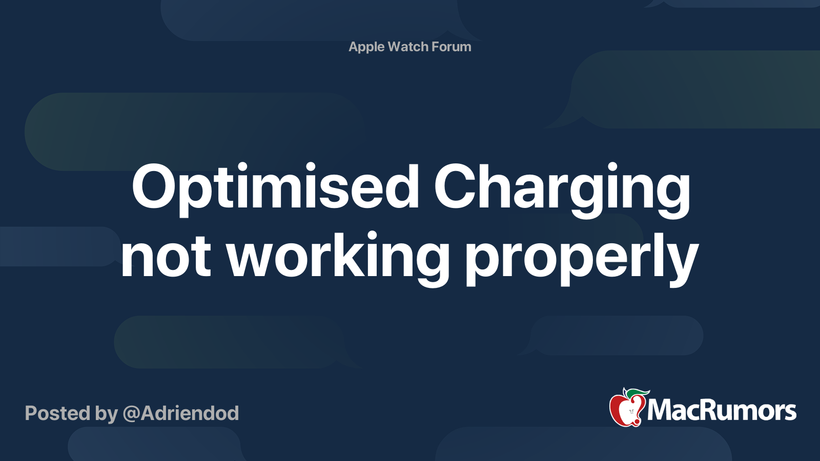 Optimised Charging not working properly | MacRumors Forums