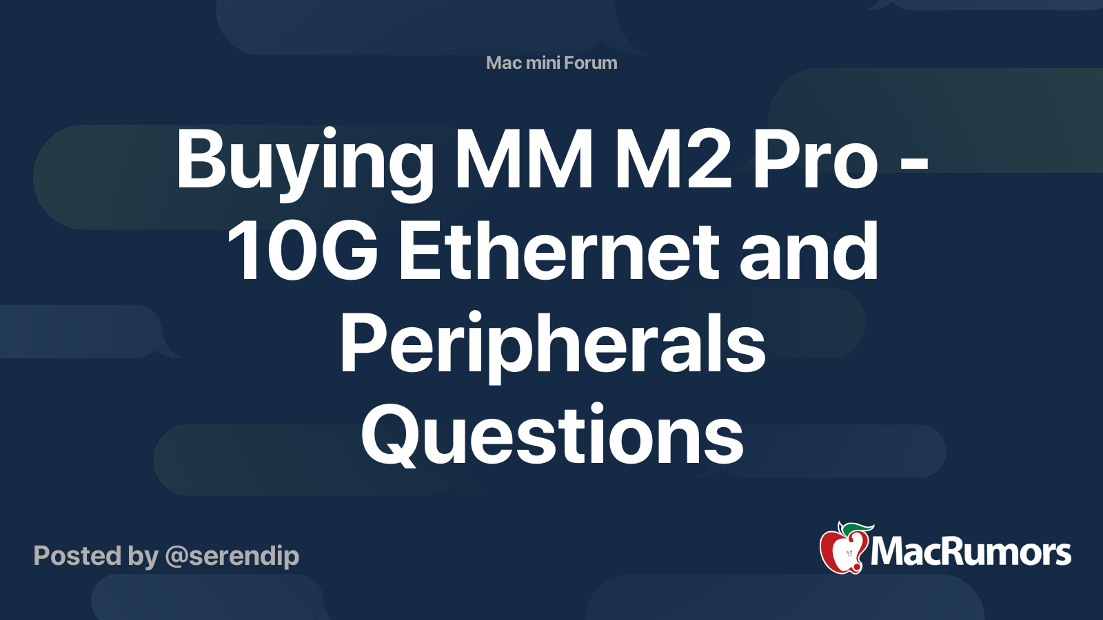 Buying MM M2 Pro - 10G Ethernet and Peripherals Questions | MacRumors ...