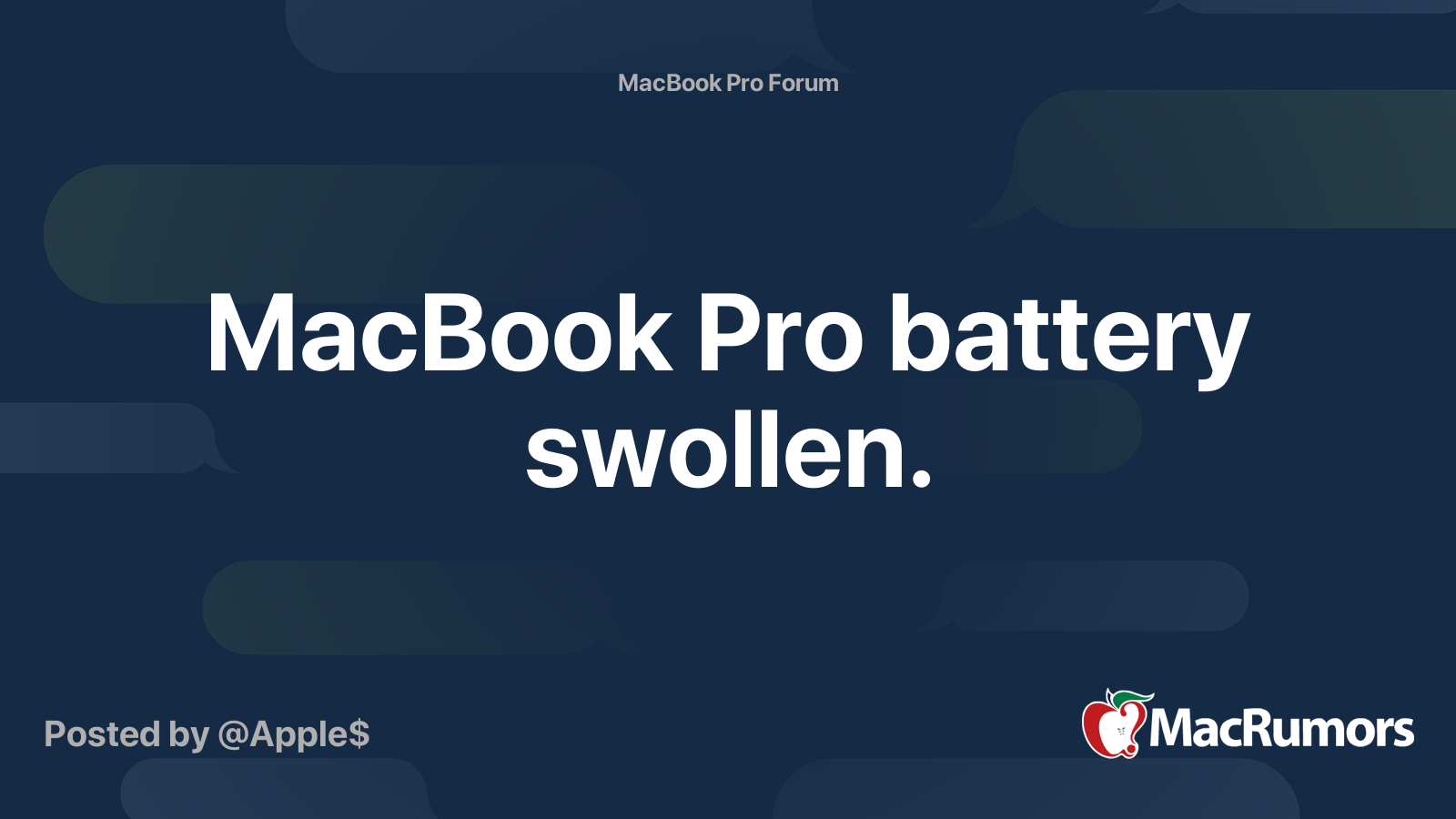 MacBook Pro battery swollen. | MacRumors Forums