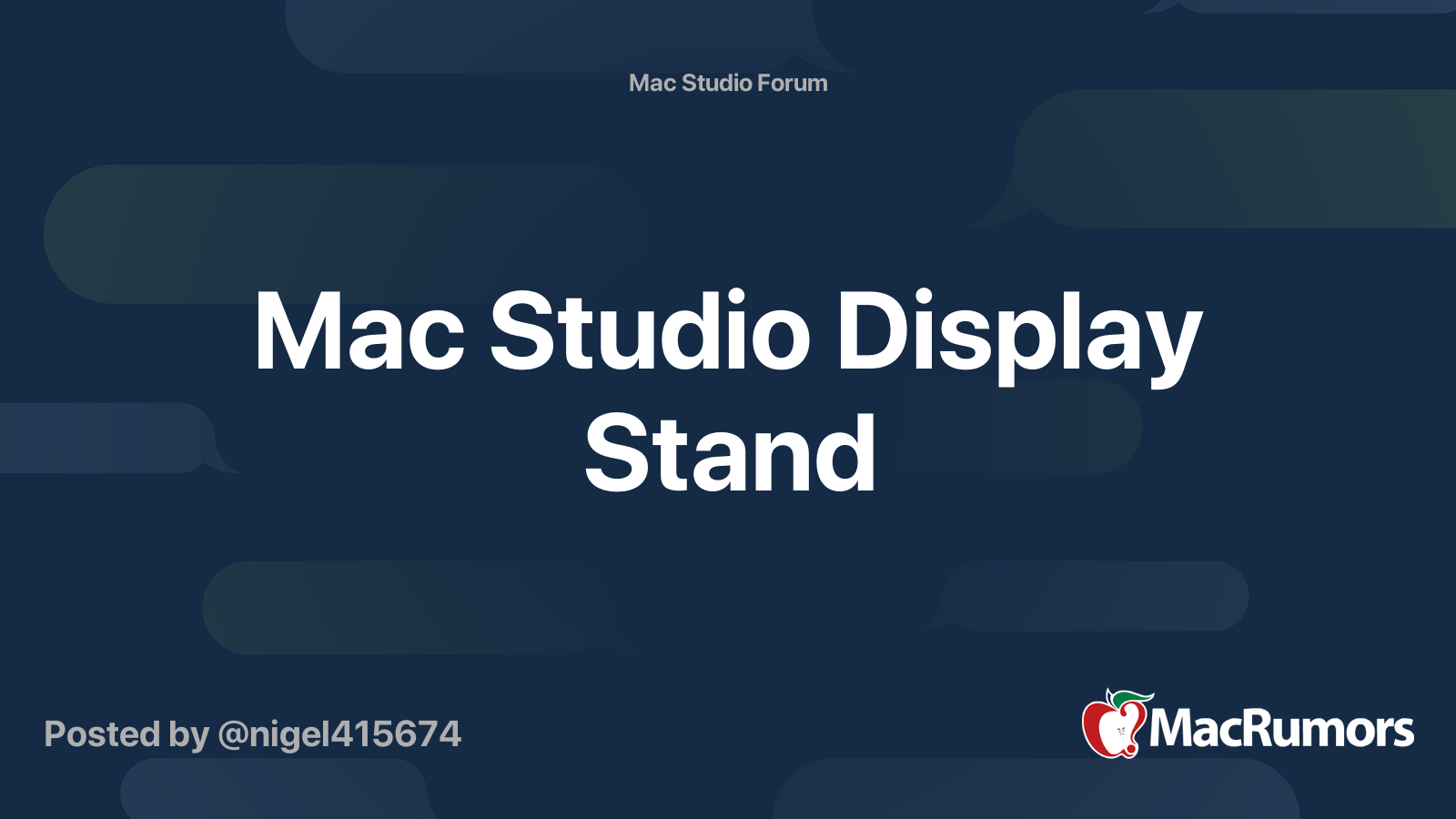 Mac Studio Display Stand | MacRumors Forums