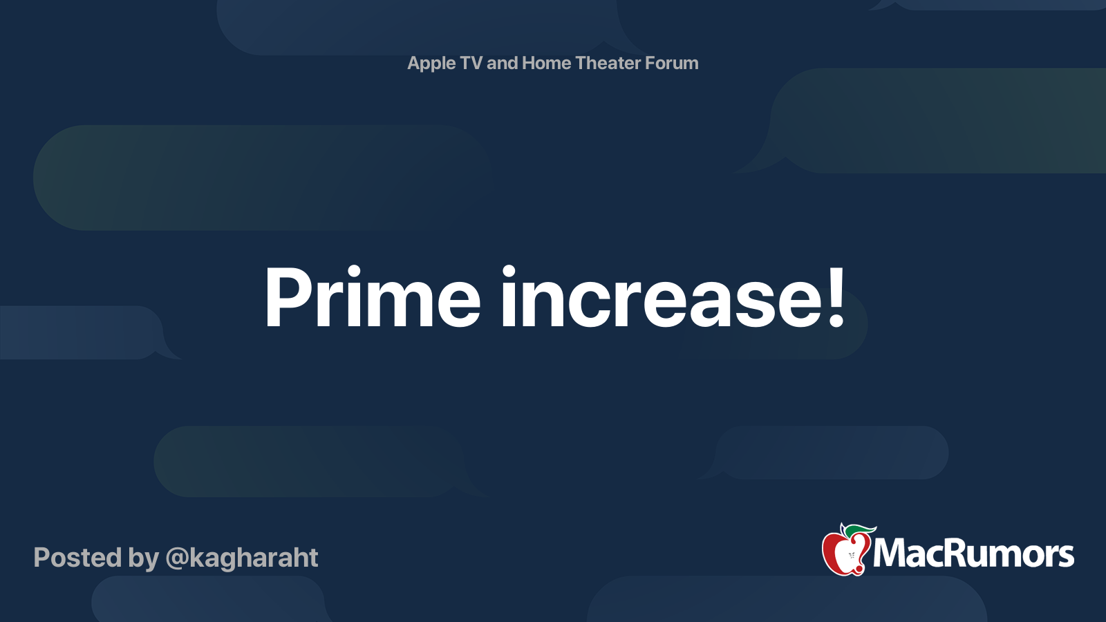 Prime increase! | MacRumors Forums