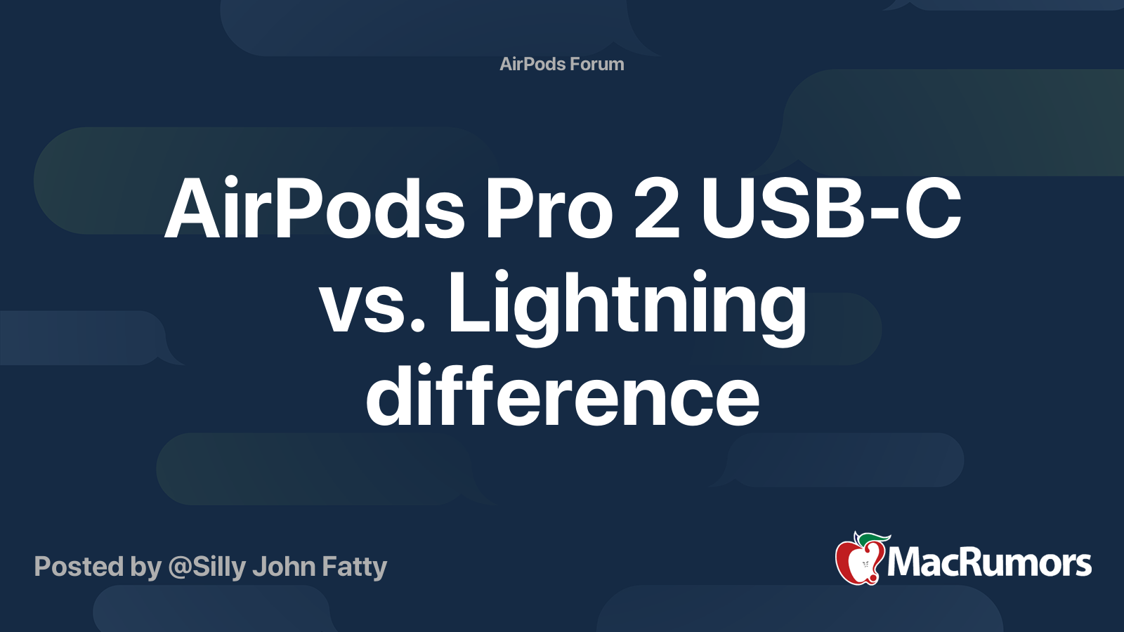 AirPods Pro 2 USB-C vs. Lightning difference | MacRumors Forums
