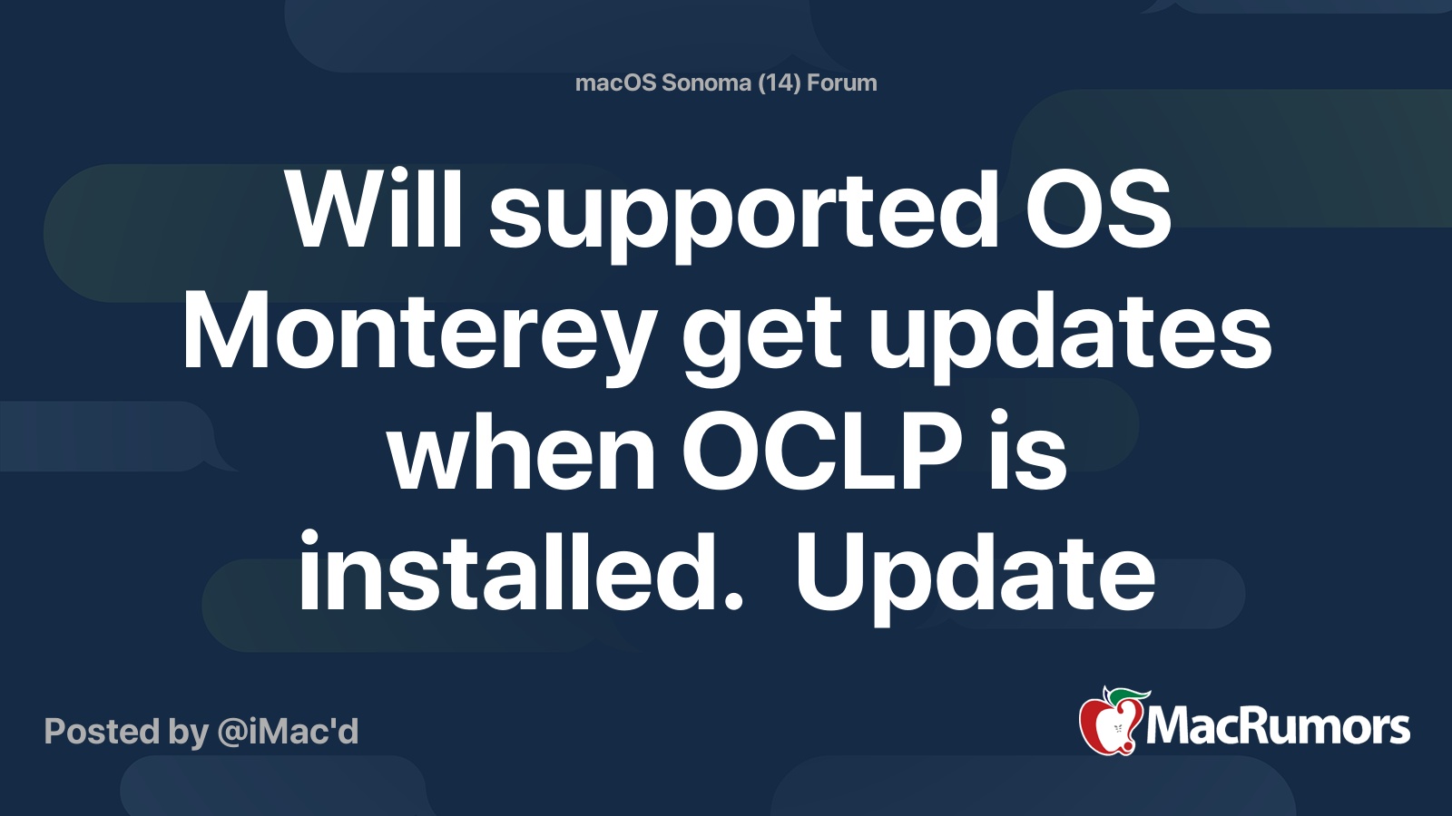 Will supported OS Monterey get updates when OCLP is installed. Update ...