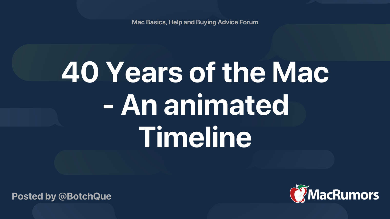 40 Years of the Mac - An animated Timeline | MacRumors Forums