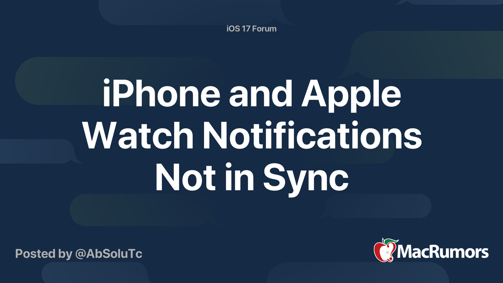 iPhone and Apple Watch Notifications Not in Sync | MacRumors Forums