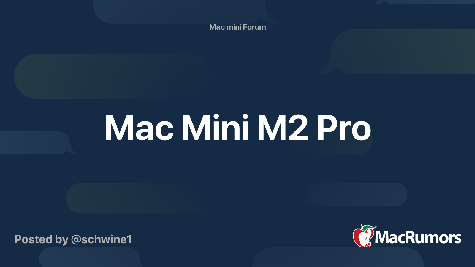 Mac Mini M2 Pro | MacRumors Forums