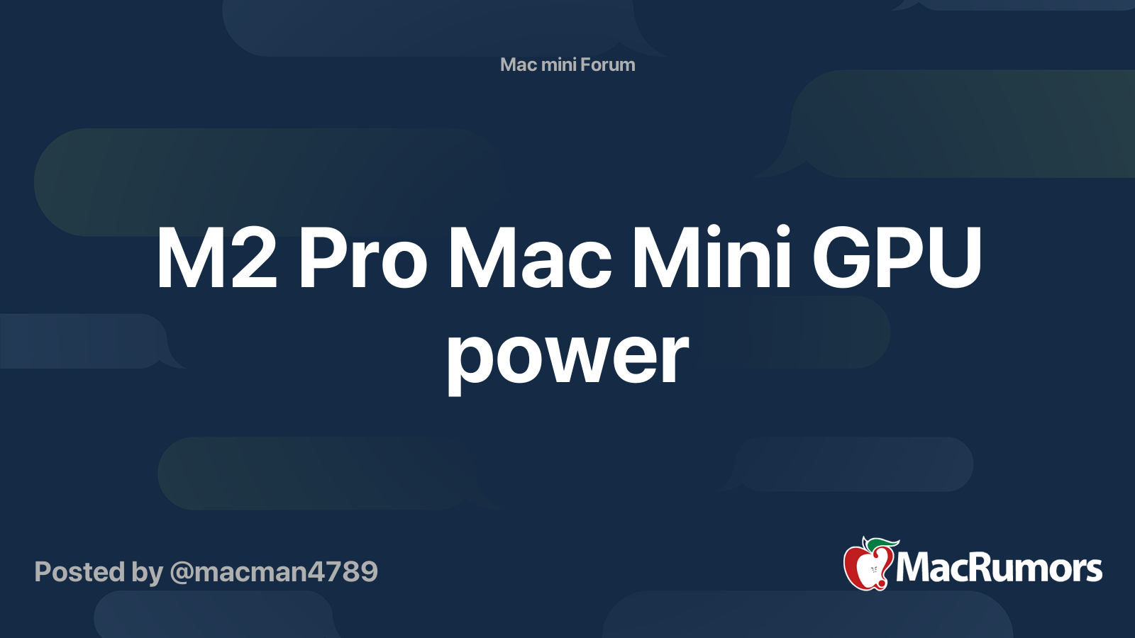 M2 Pro Mac Mini GPU power | MacRumors Forums