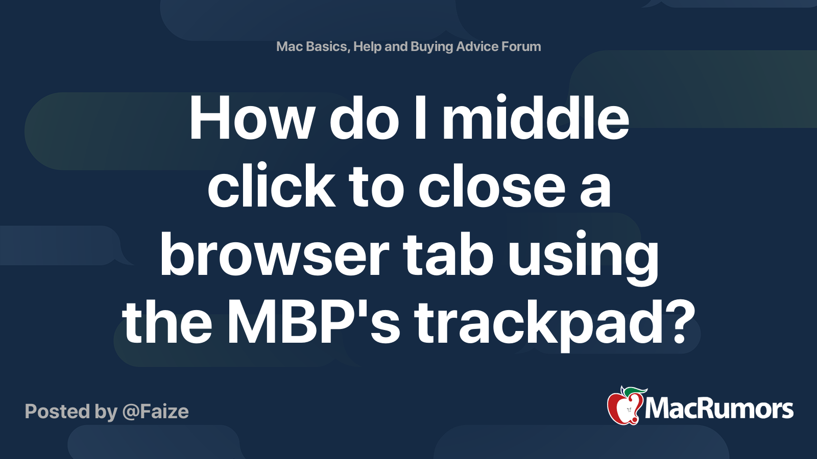 How do I middle click to close a browser tab using the MBP's trackpad ...