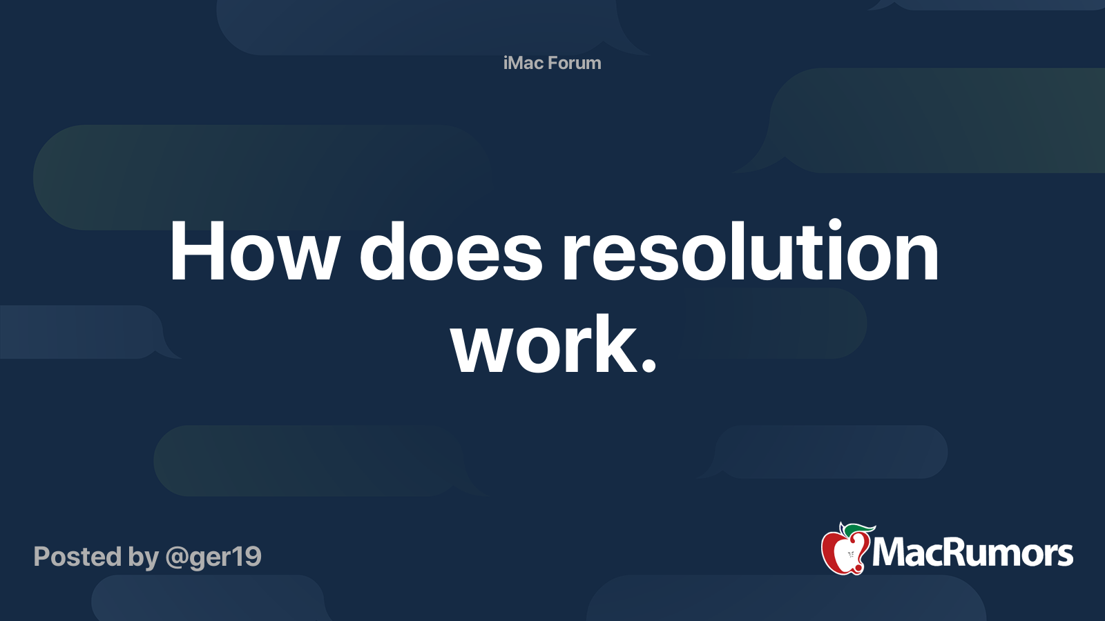 How does resolution work. | MacRumors Forums