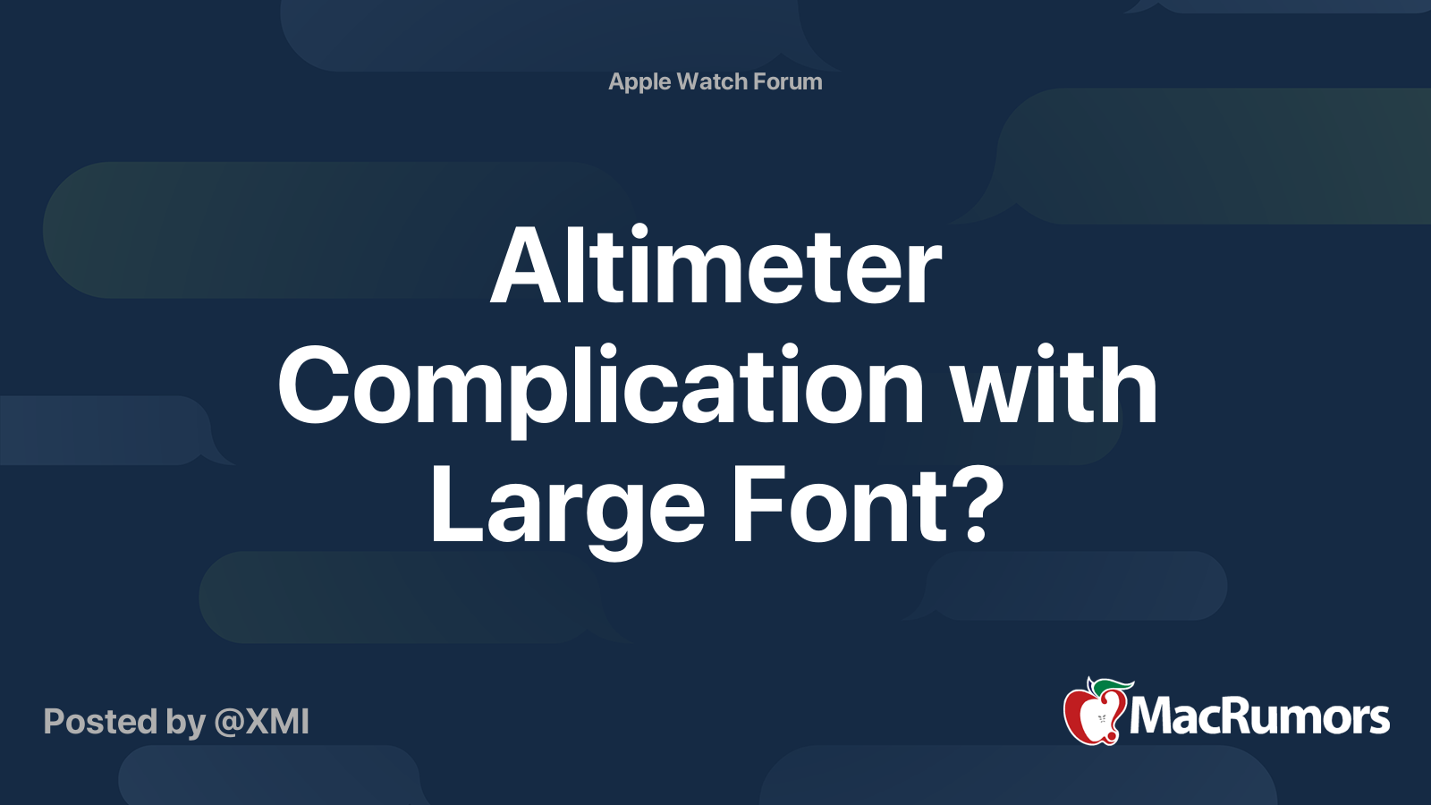 Altimeter Complication with Large Font? | MacRumors Forums