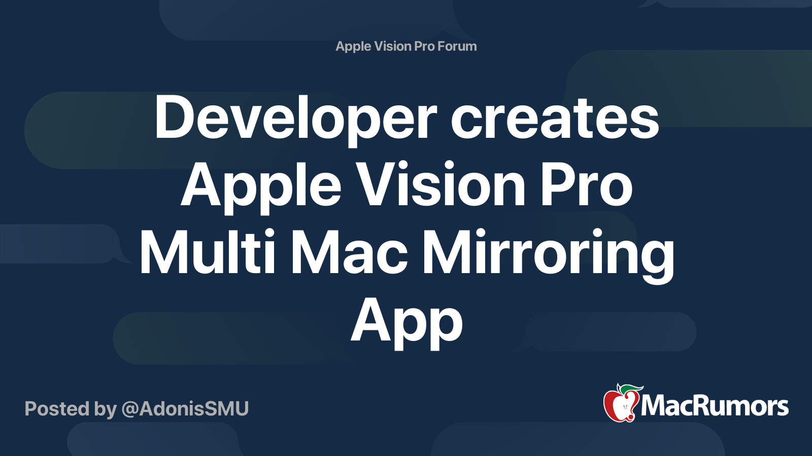 Developer creates Apple Vision Pro Multi Mac Mirroring App | MacRumors ...