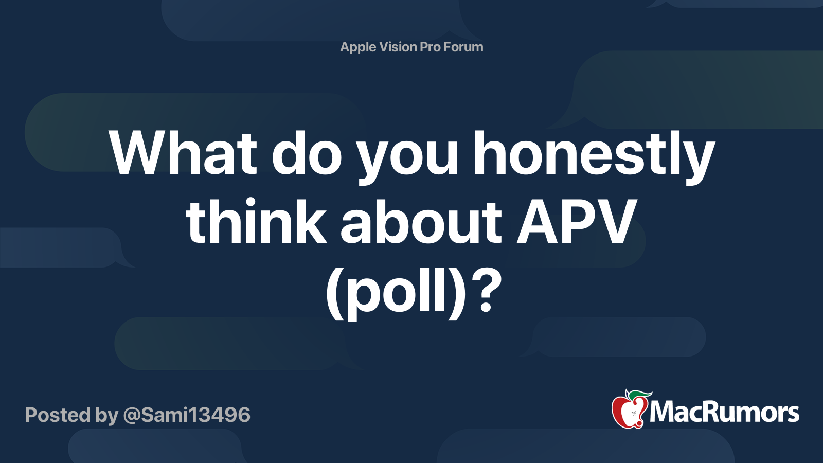 What do you honestly think about APV (poll)? | MacRumors Forums