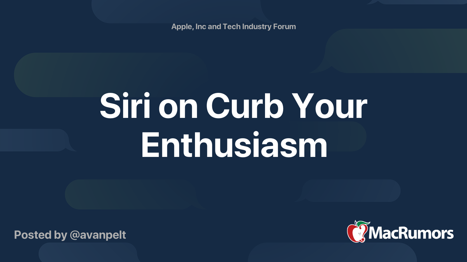Siri on Curb Your Enthusiasm | MacRumors Forums