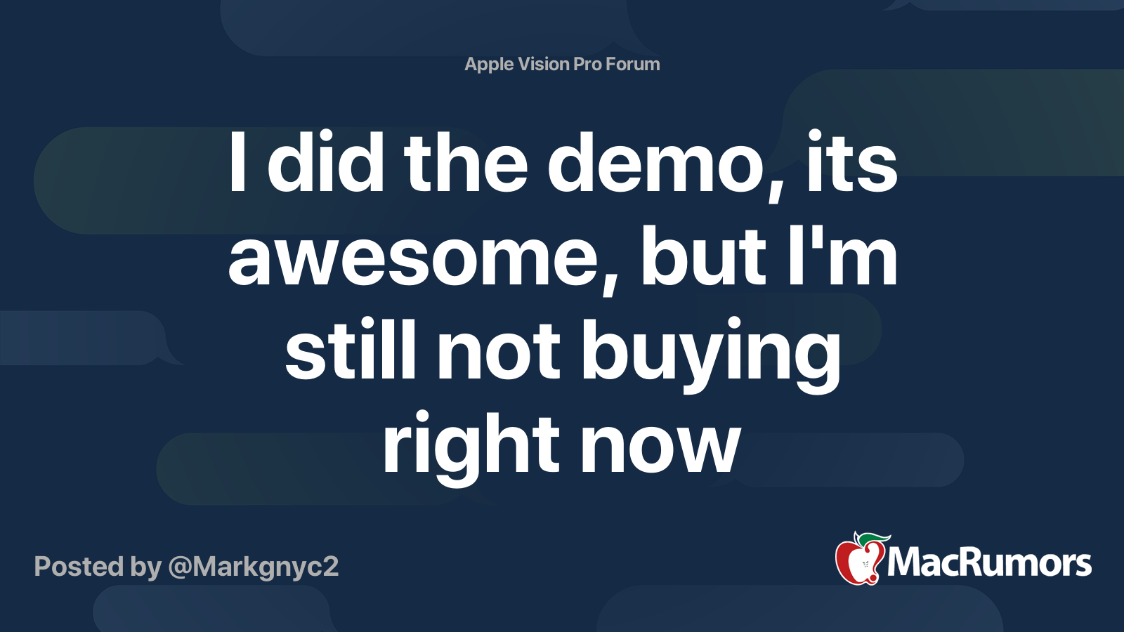 I did the demo, its awesome, but I'm still not buying right now | MacRumors Forums