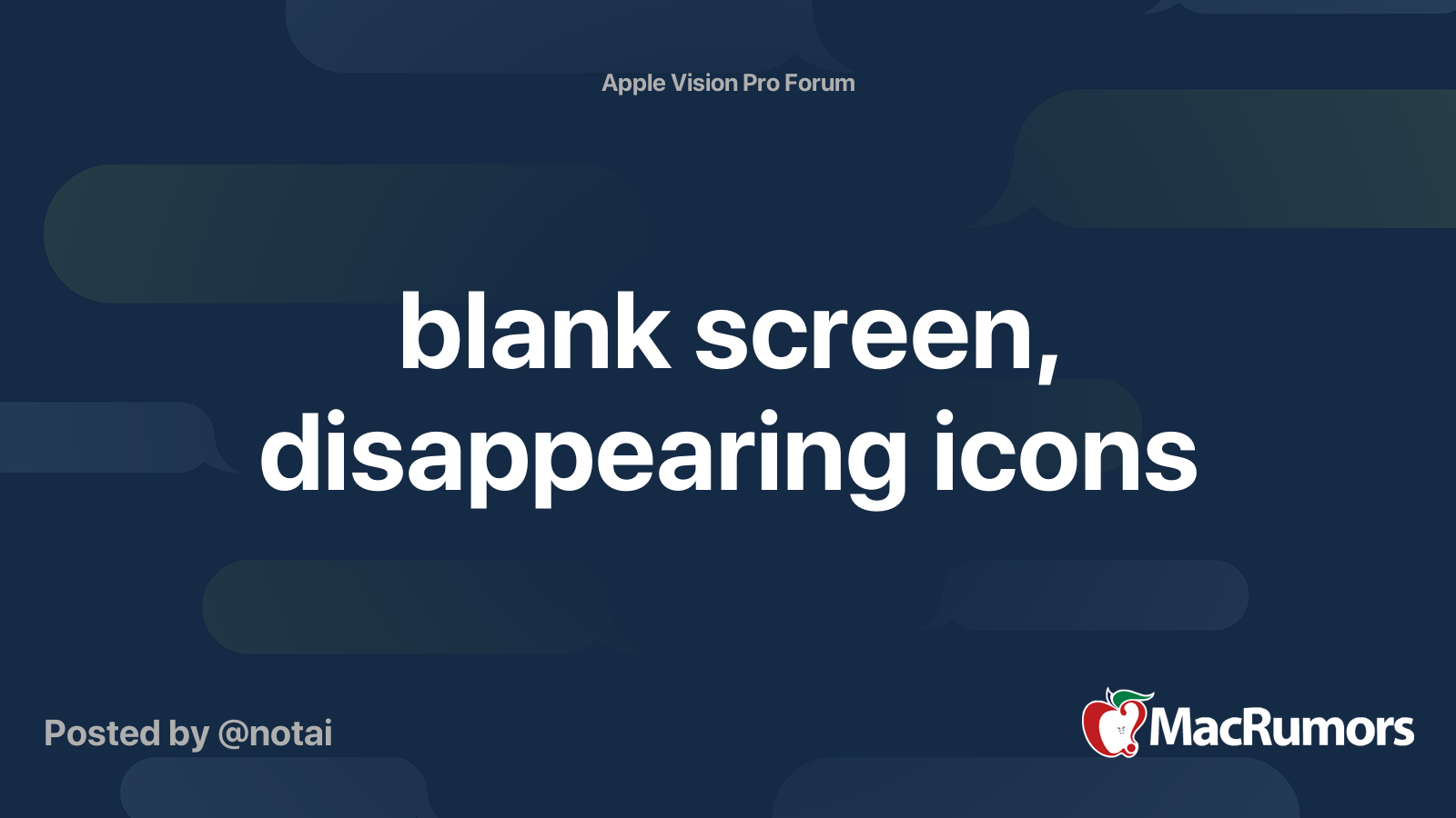 blank screen, disappearing icons | MacRumors Forums