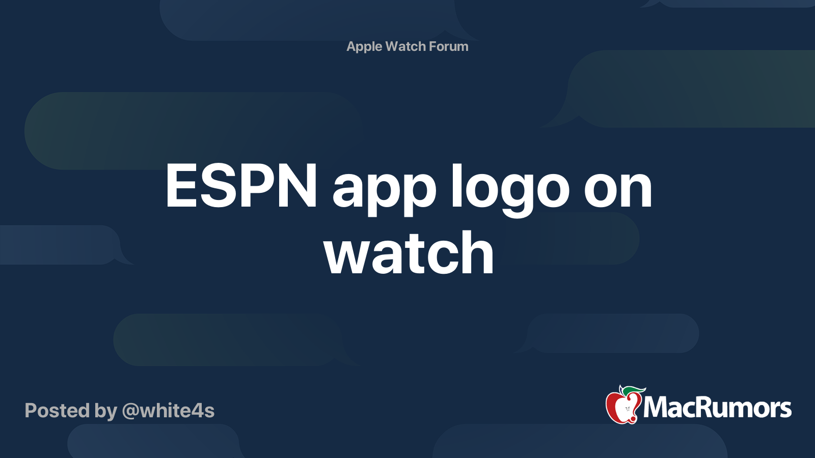 ESPN app logo on watch | MacRumors Forums