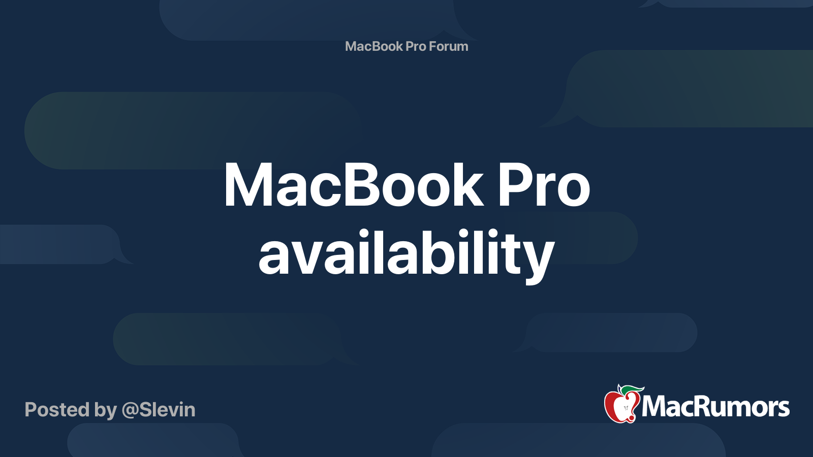MacBook Pro availability | MacRumors Forums
