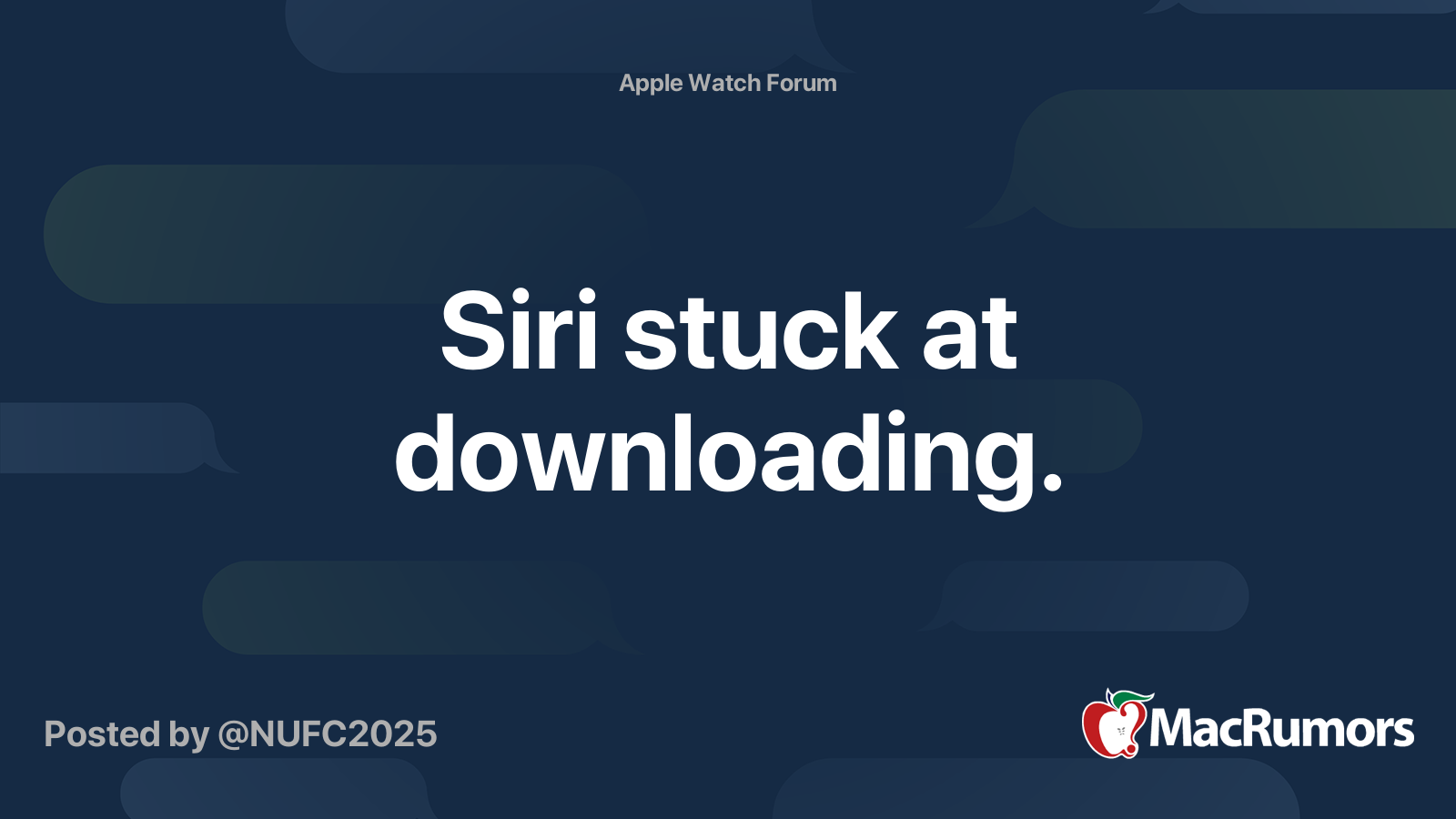 Siri stuck at downloading. | MacRumors Forums