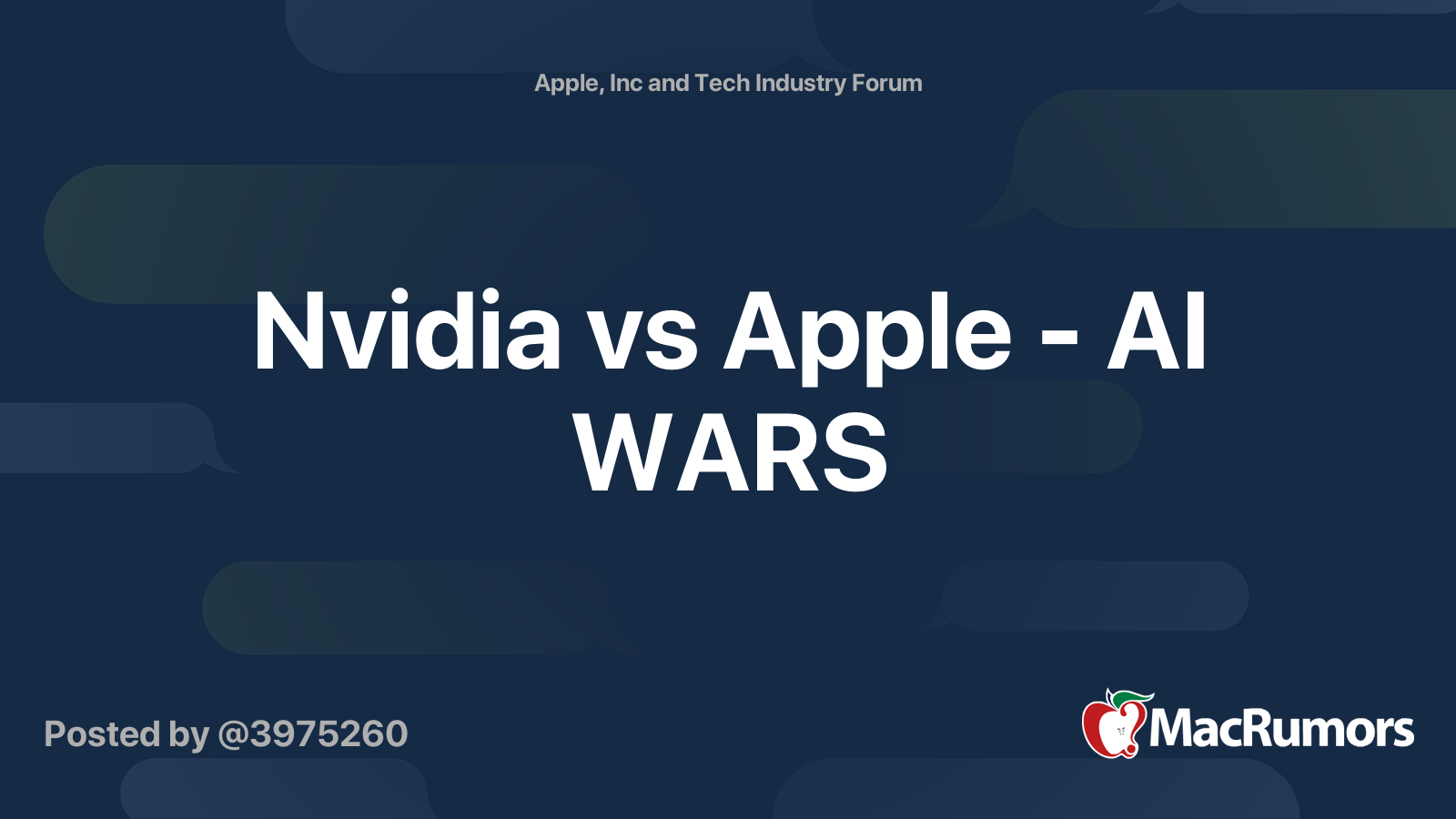 Nvidia vs Apple - AI WARS | MacRumors Forums