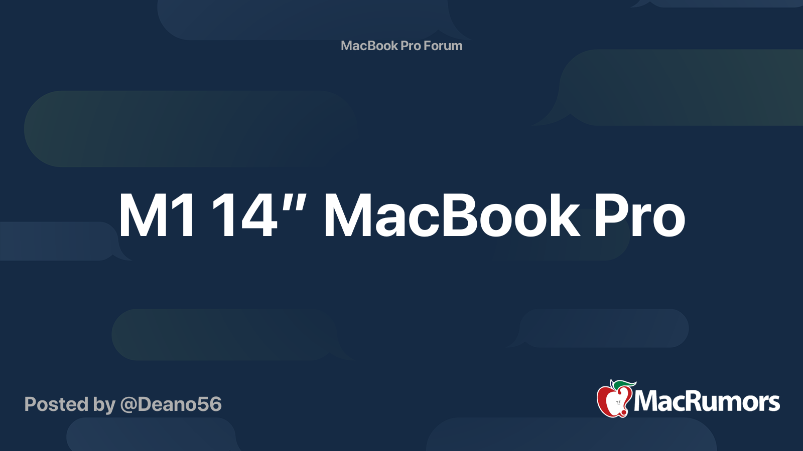M1 14” MacBook Pro | MacRumors Forums