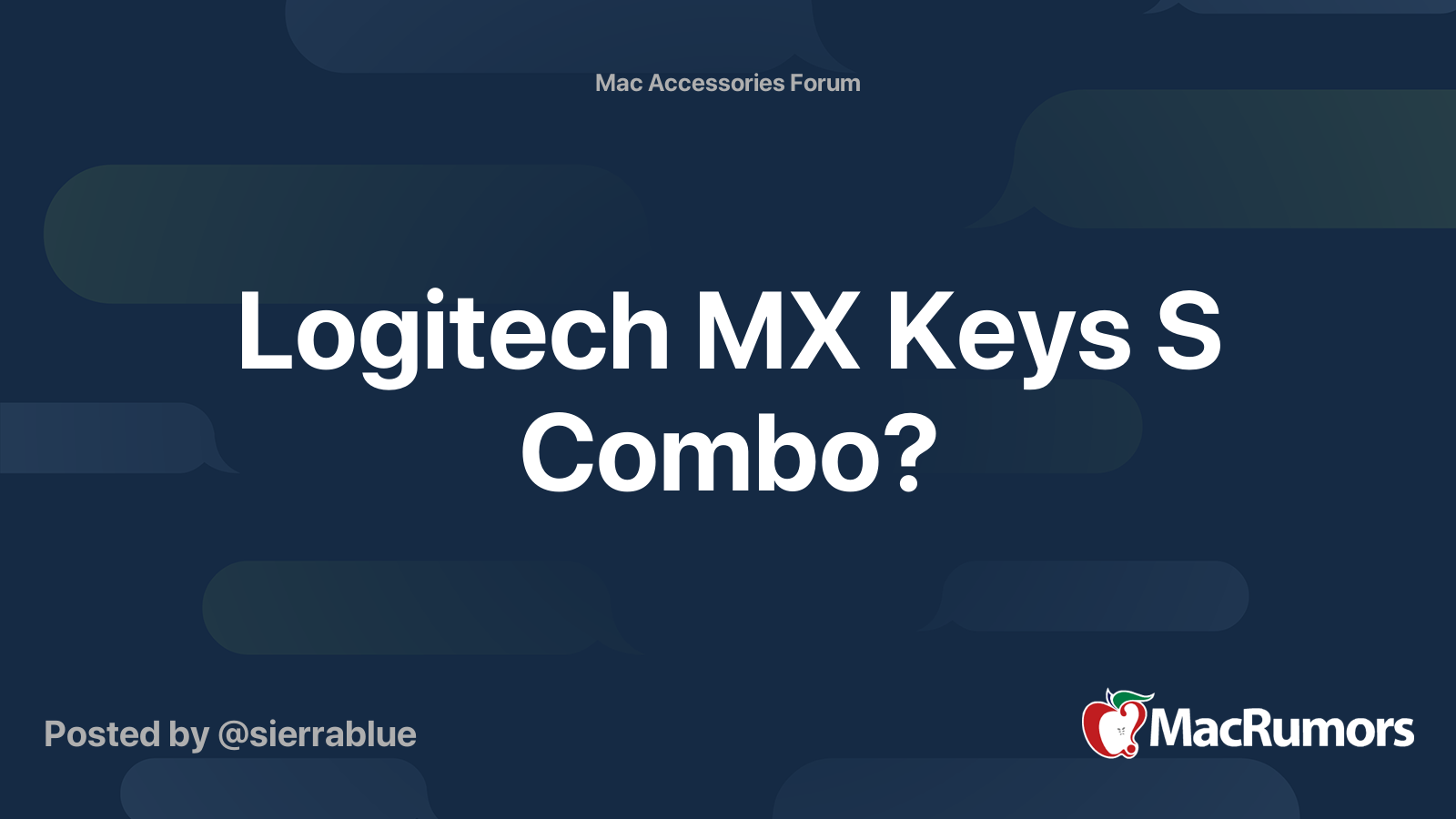 Logitech Mx Keys S Combo Macrumors Forums