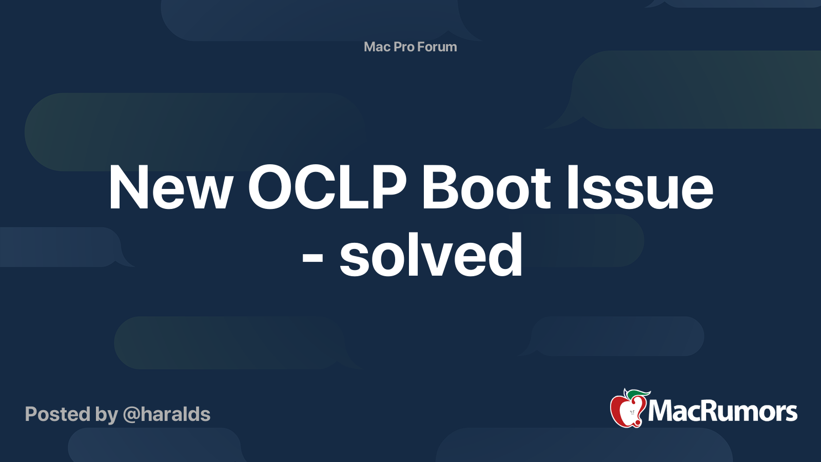 New Oclp Boot Issue Solved Macrumors Forums 