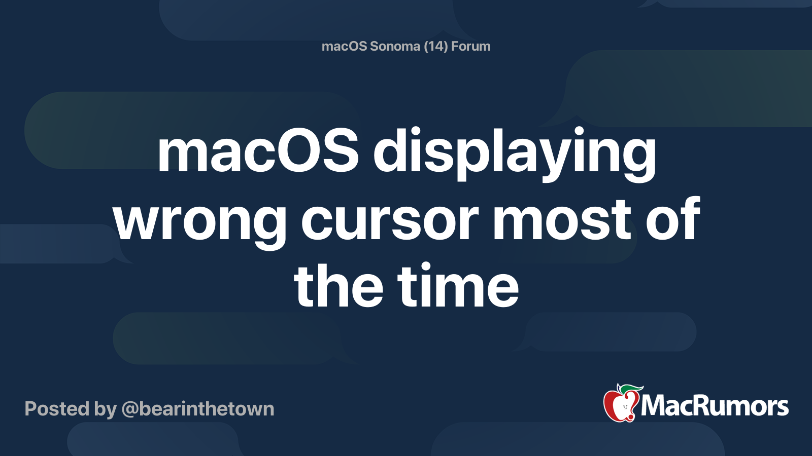 macOS displaying wrong cursor most of the time | MacRumors Forums
