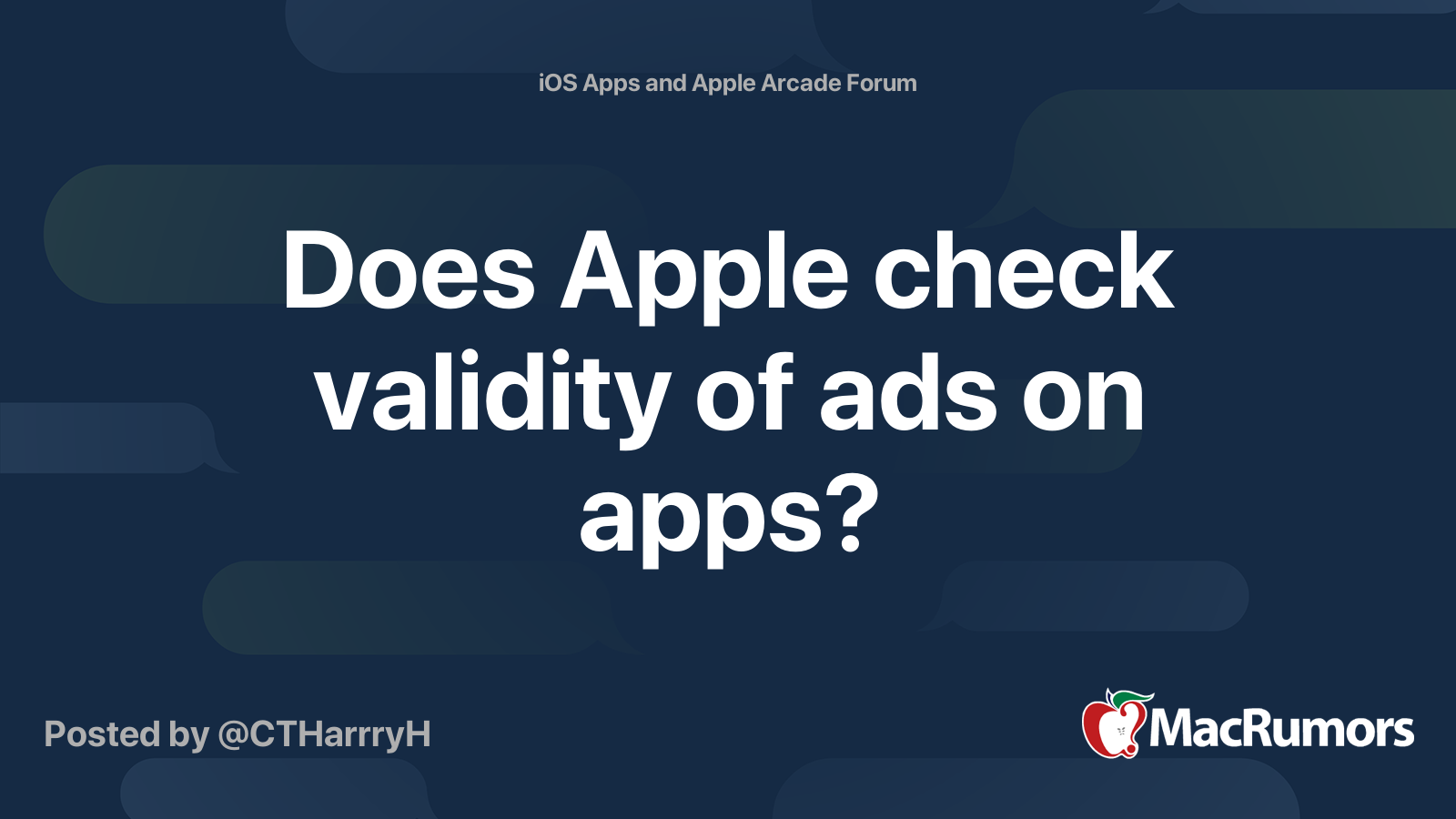 Does Apple check validity of ads on apps? | MacRumors Forums