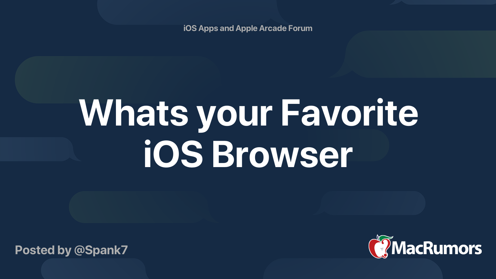 Whats your Favorite iOS Browser | MacRumors Forums