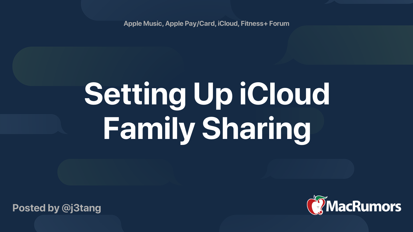 Setting Up iCloud Family Sharing | MacRumors Forums