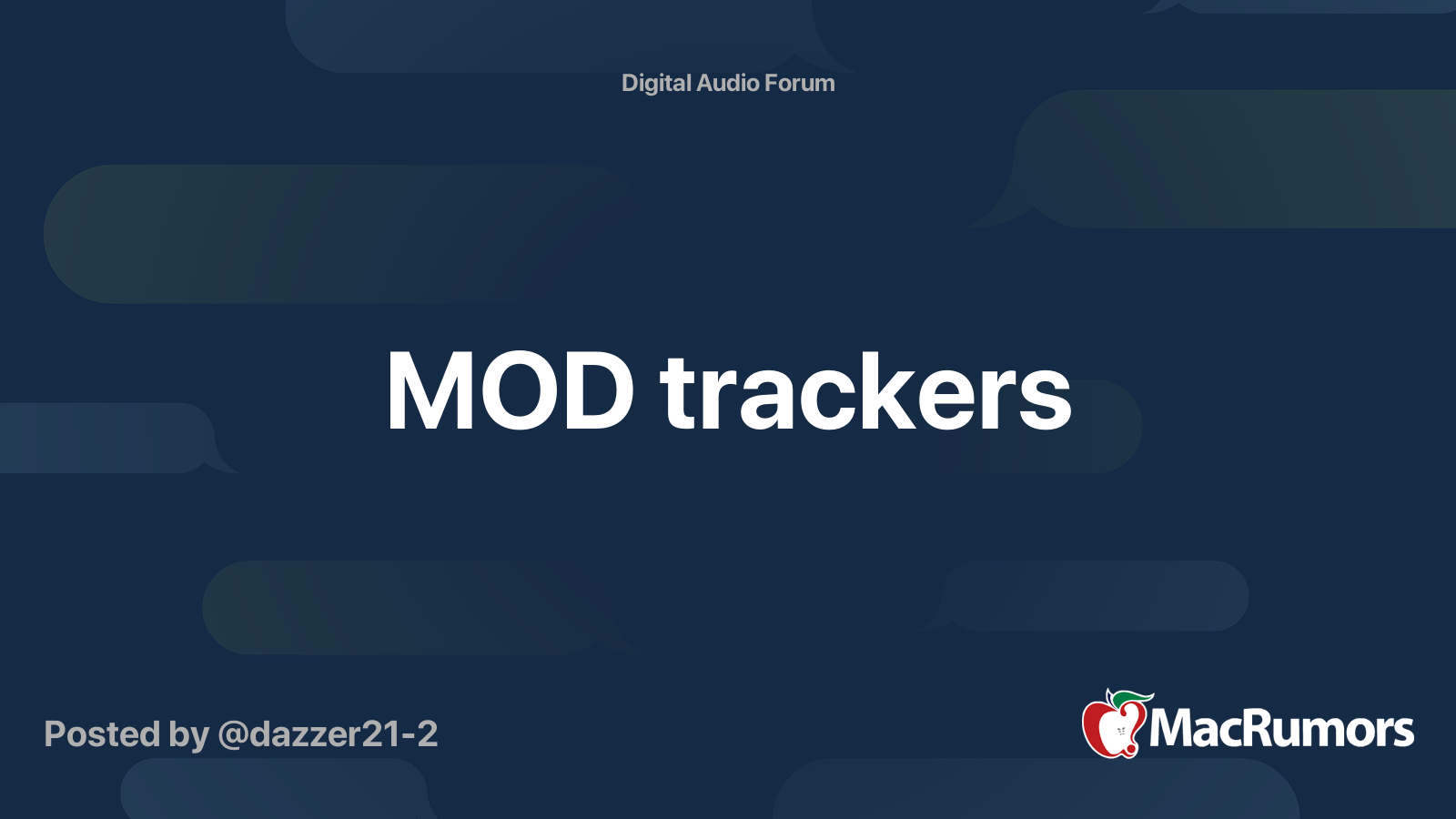 MOD trackers | MacRumors Forums
