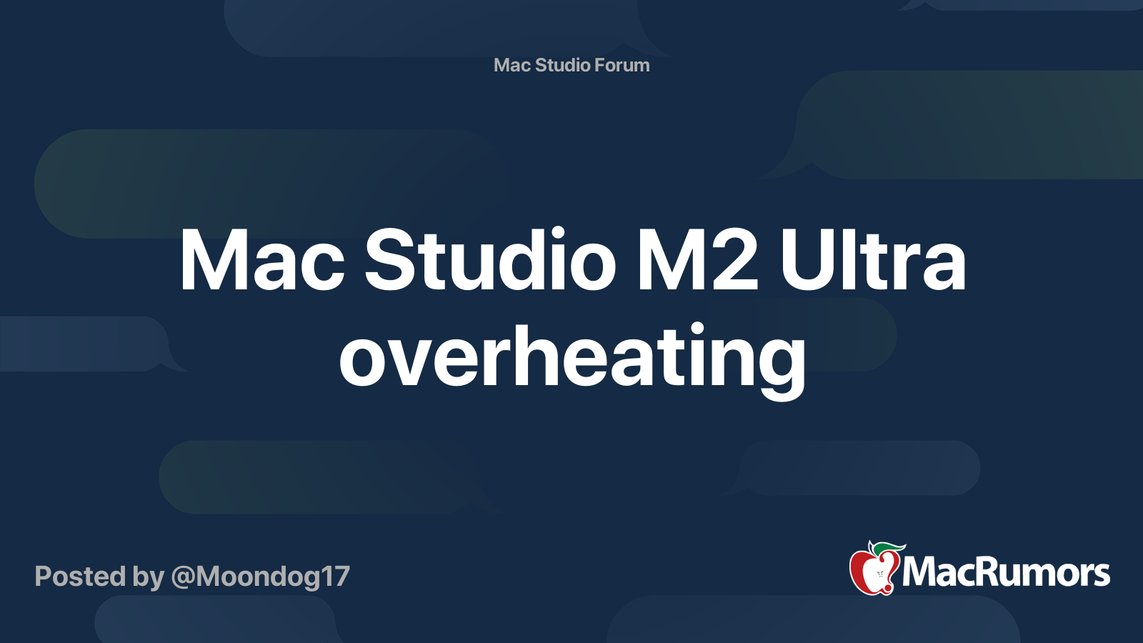 Mac Studio M2 Ultra overheating | MacRumors Forums