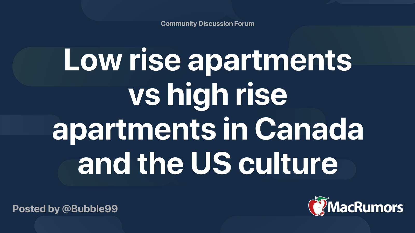 Low rise apartments vs high rise apartments in Canada and the US ...