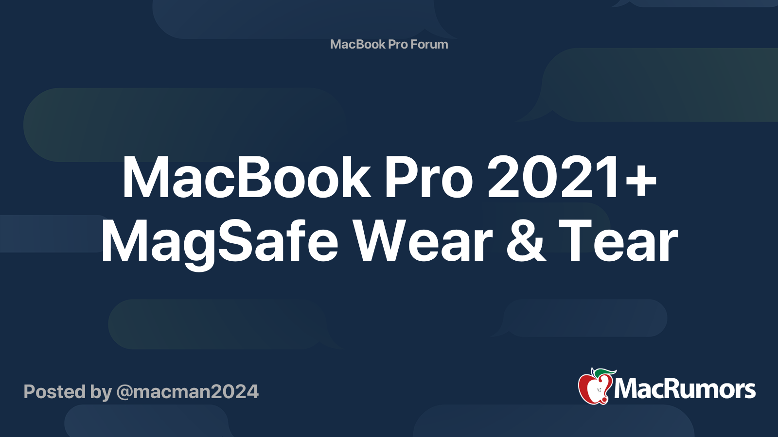 MacBook Pro 2021+ MagSafe Wear & Tear | MacRumors Forums