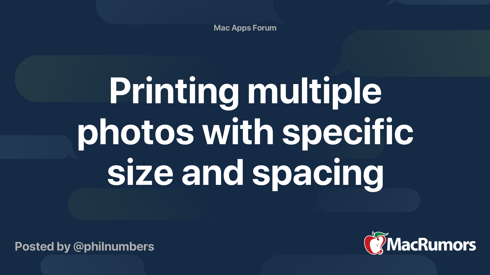 Printing multiple photos with specific size and spacing | MacRumors Forums