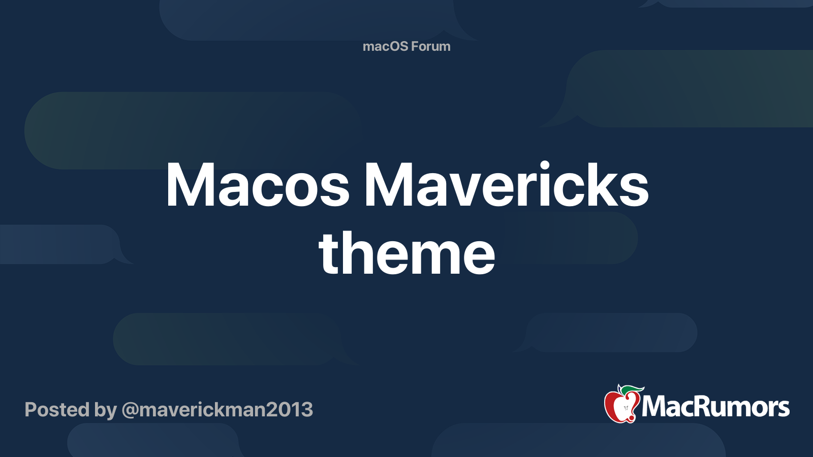 Macos Mavericks theme | MacRumors Forums