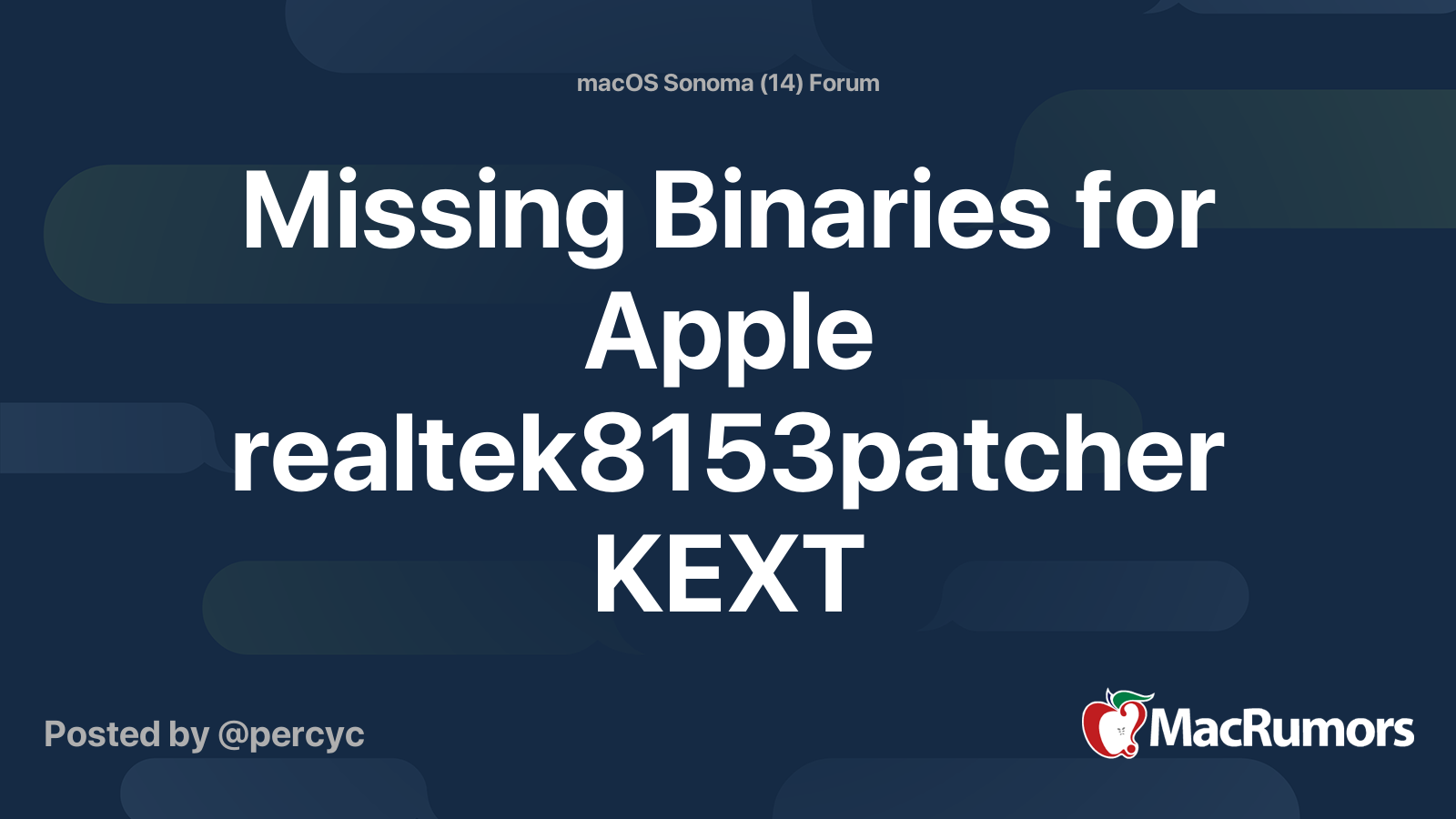 Missing Binaries for Apple realtek8153patcher KEXT | MacRumors Forums