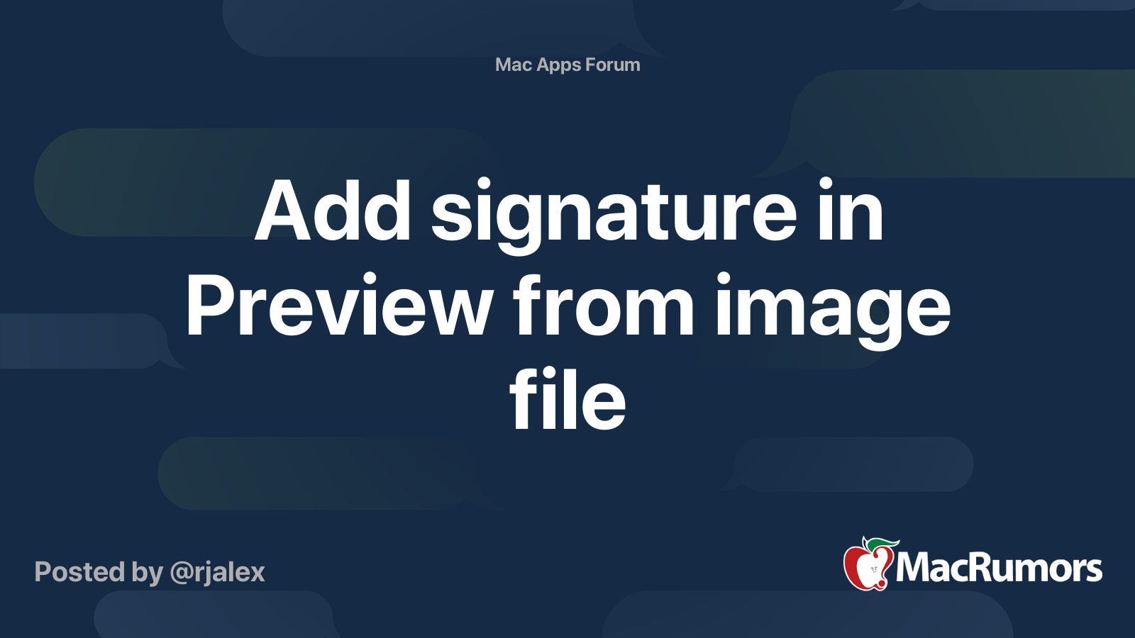 Add signature in Preview from image file | MacRumors Forums