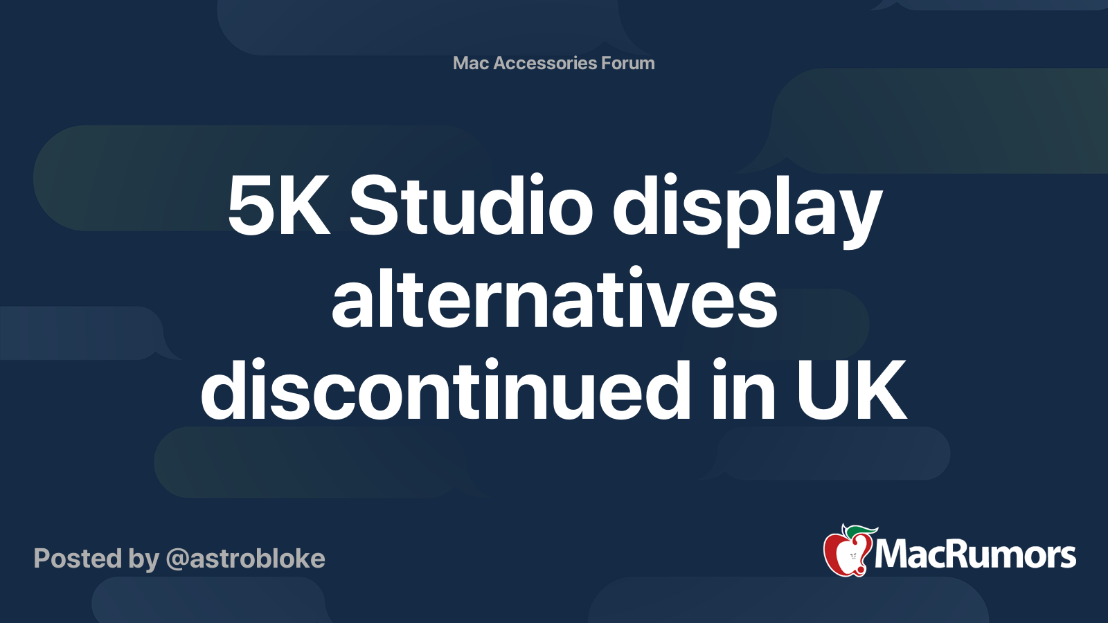 5K Studio display alternatives discontinued in UK | MacRumors Forums