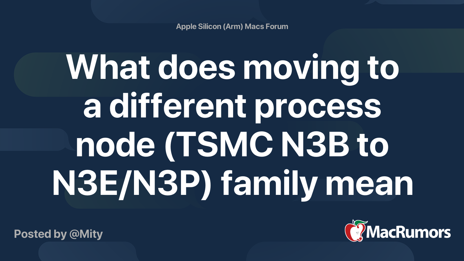 What does moving to a different process node (TSMC N3B to N3E/N3P) family mean for security ...