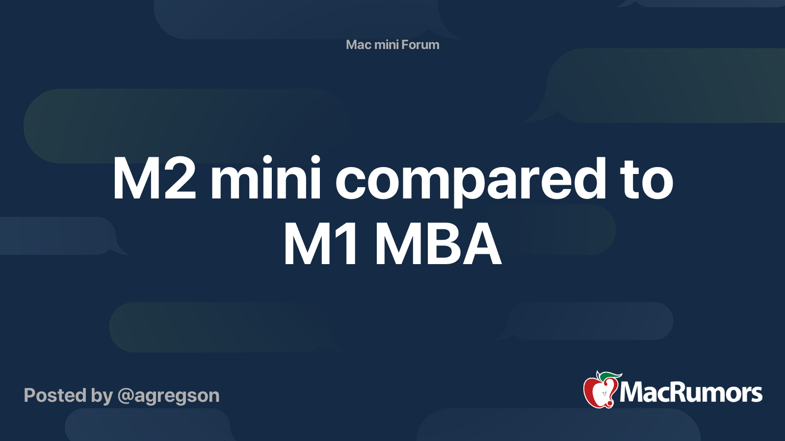 M2 mini compared to M1 MBA | MacRumors Forums