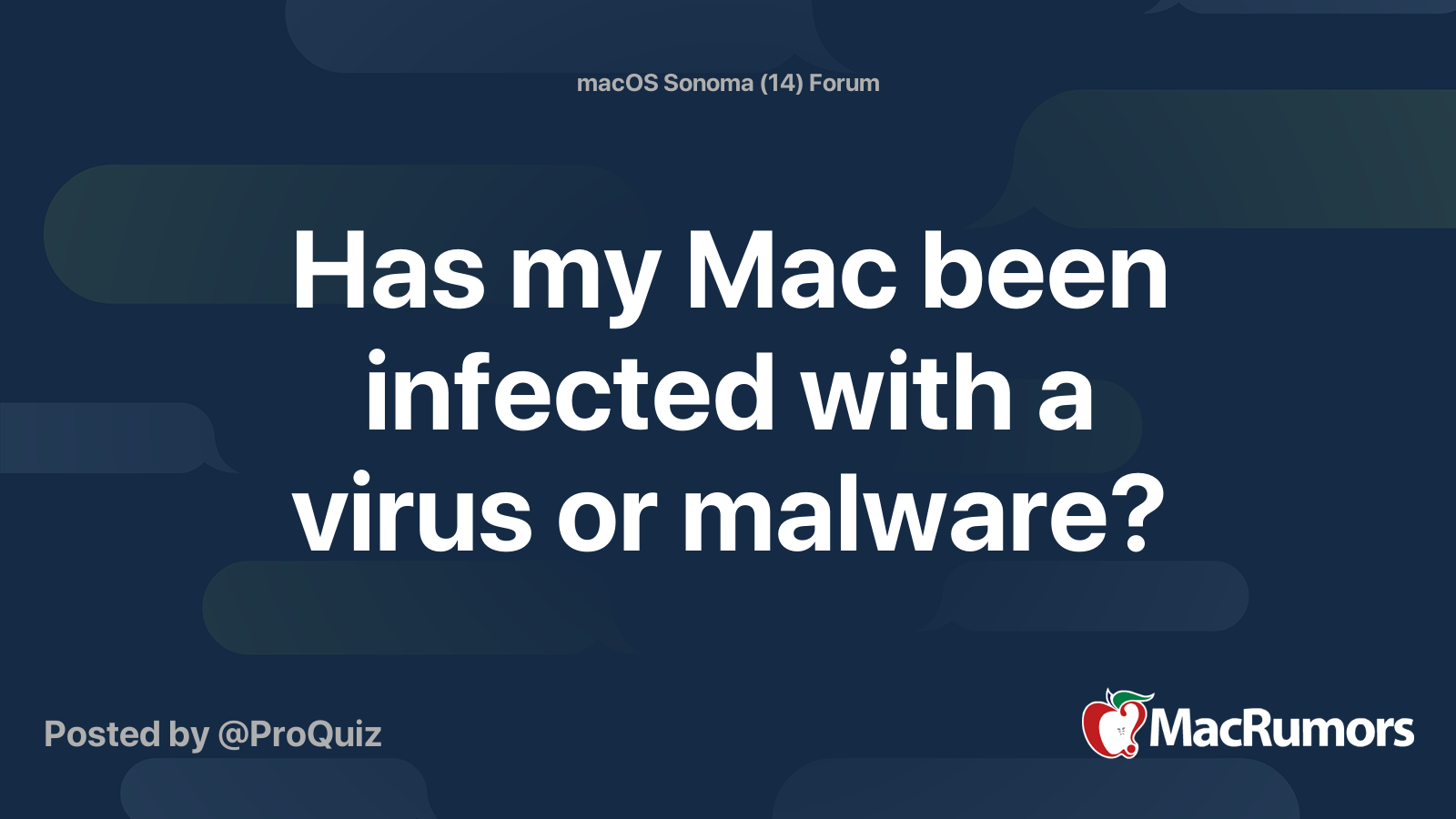 Has my Mac been infected with a virus or malware? | MacRumors Forums